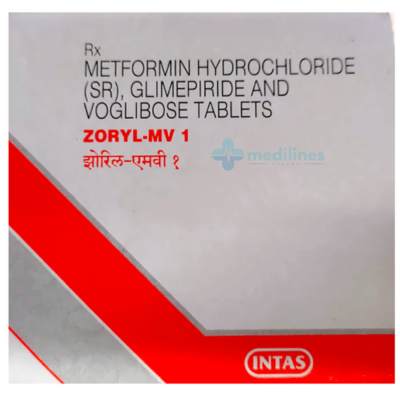 Medilines Pharma - Zoryl-MV 1 Tablet SR